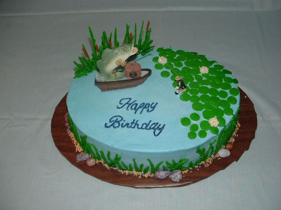 Fish Catching Man - CakeCentral.com