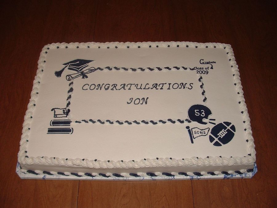 Football Player's Graduation - CakeCentral.com