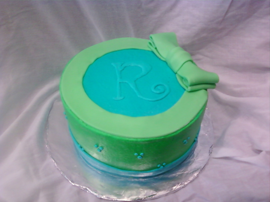 Monogram Cake - CakeCentral.com