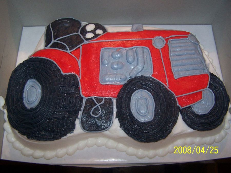 Red Lawn Mower/tractor - CakeCentral.com