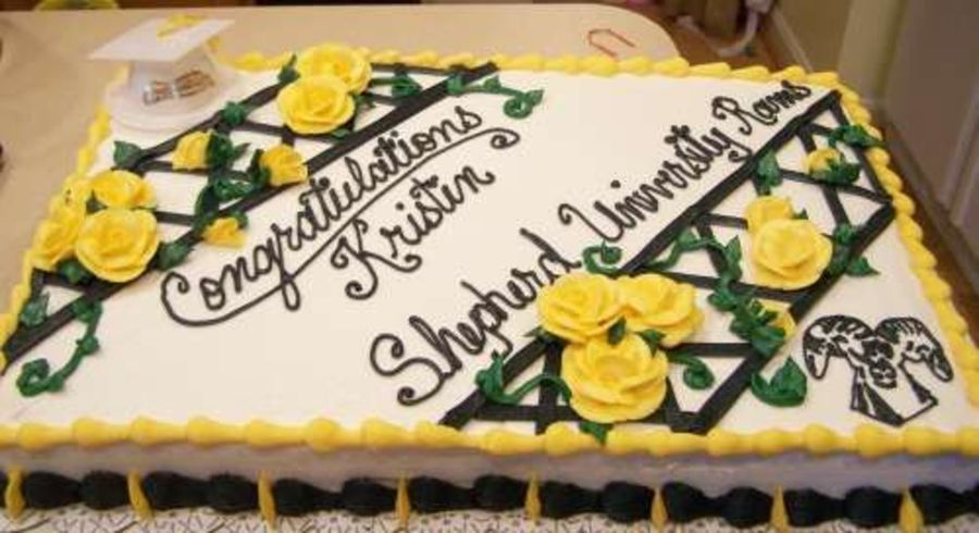 Shepherd Rams Girl Graduation Cake - CakeCentral.com