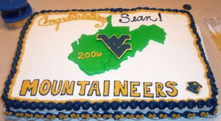 Wvu Grad Cake - CakeCentral.com