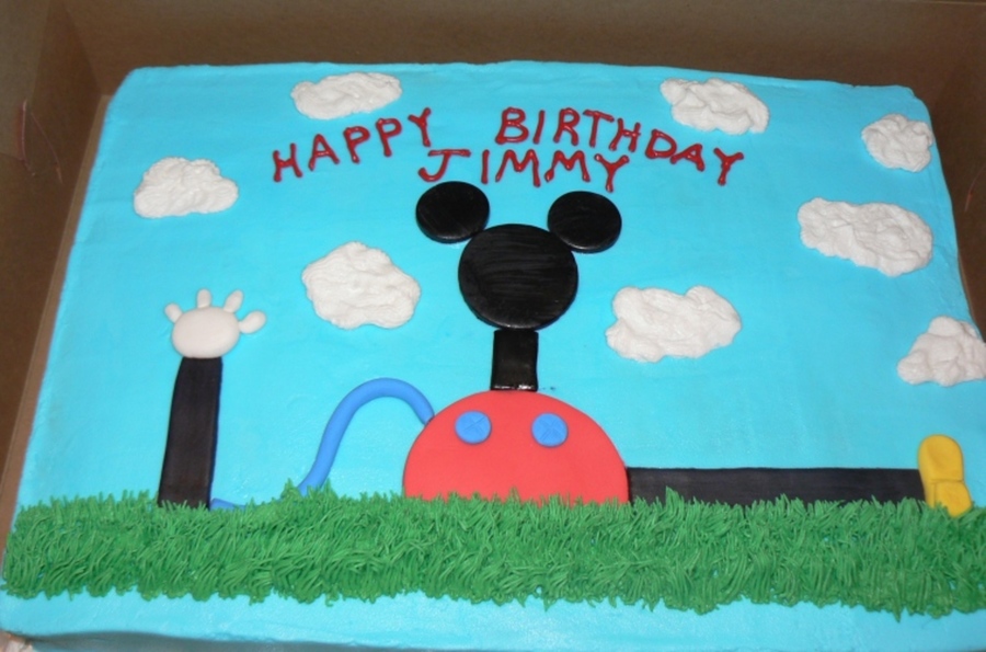 Mickey Mouse Sheet Cake - CakeCentral.com