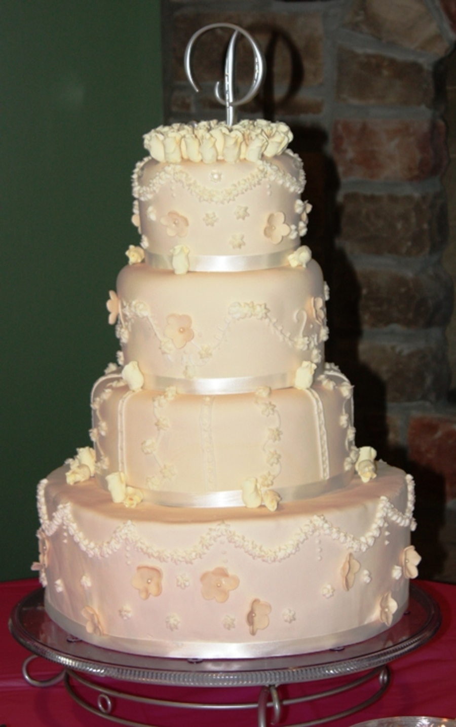 Ivory Wedding Cake - CakeCentral.com