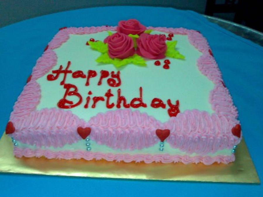 Pink Birthday Cake - CakeCentral.com