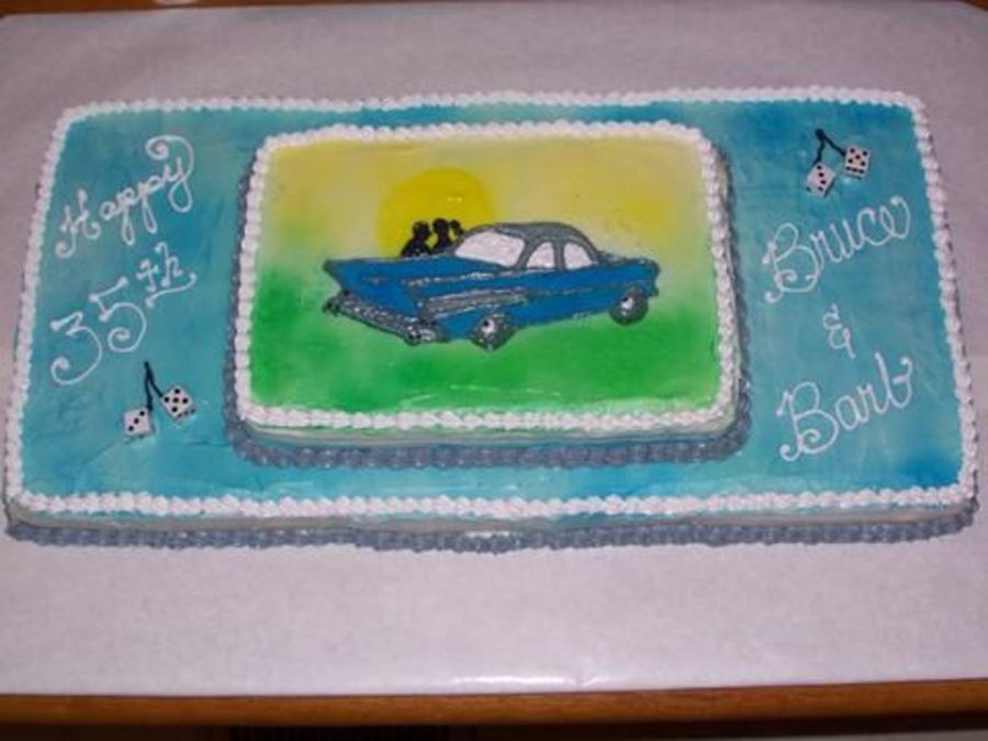 57 Chevy Anniversary Cake - CakeCentral.com