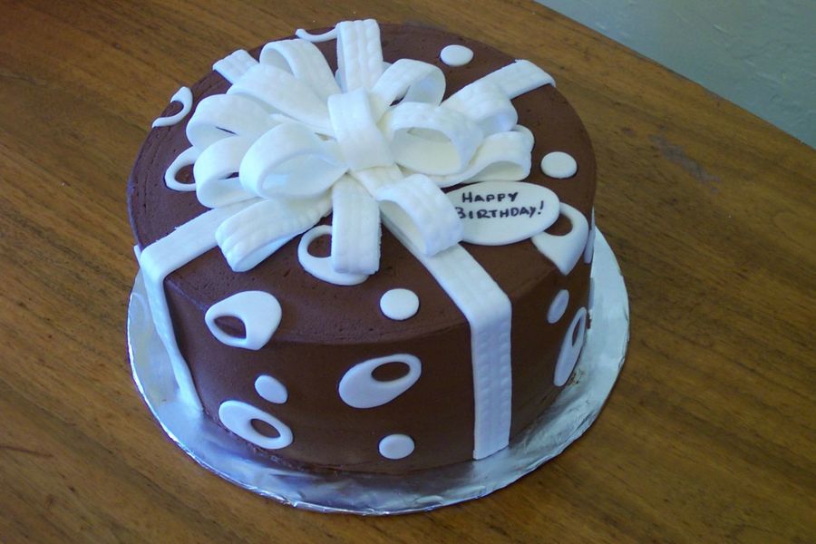 Chocolate Birthday Present - CakeCentral.com