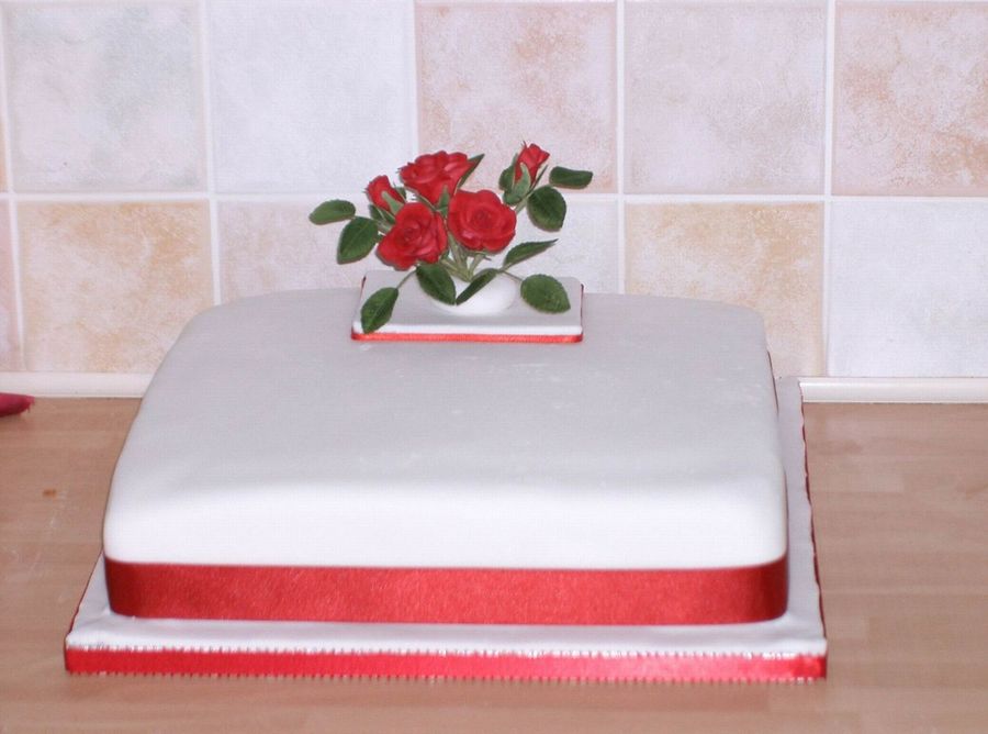 Ruby Wedding Anniversary Cake - CakeCentral.com