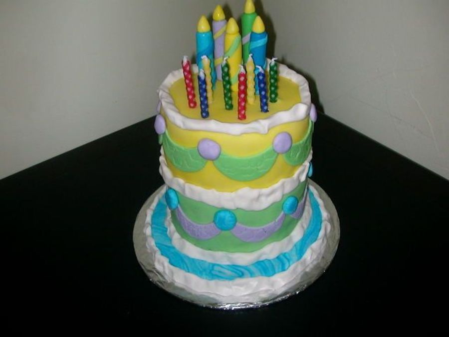 Tiny Tiered Birthday Cake - CakeCentral.com