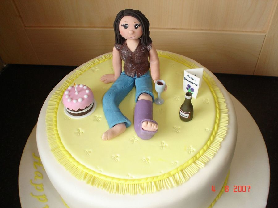 Gumpaste Figure With Broken Leg - CakeCentral.com