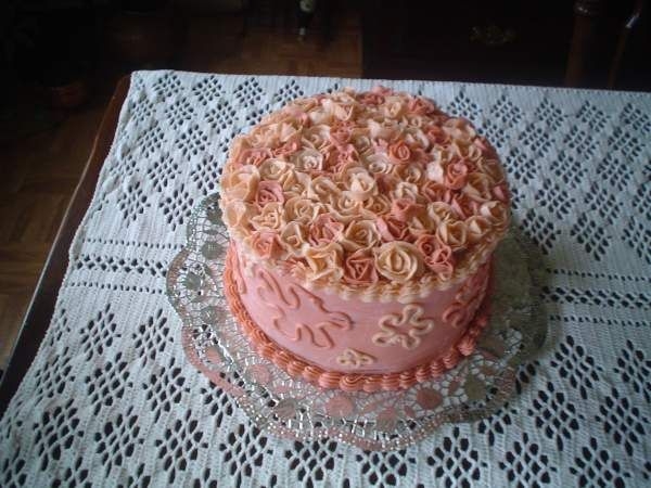 Rose Cake Side View - CakeCentral.com