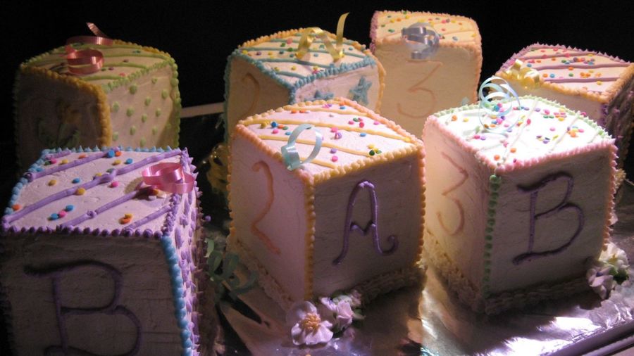 Another Baby Block Cake - CakeCentral.com
