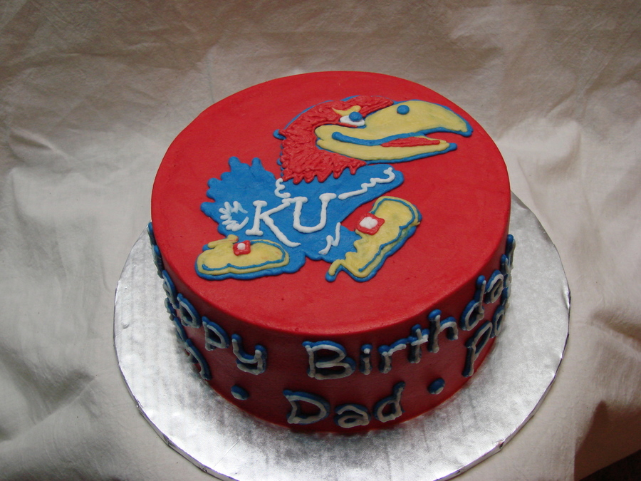 Ku Jayhawk Birthday Cake - CakeCentral.com