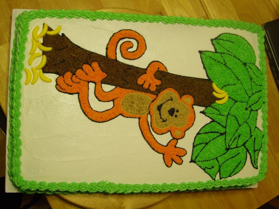Neon Monkey Cake - CakeCentral.com