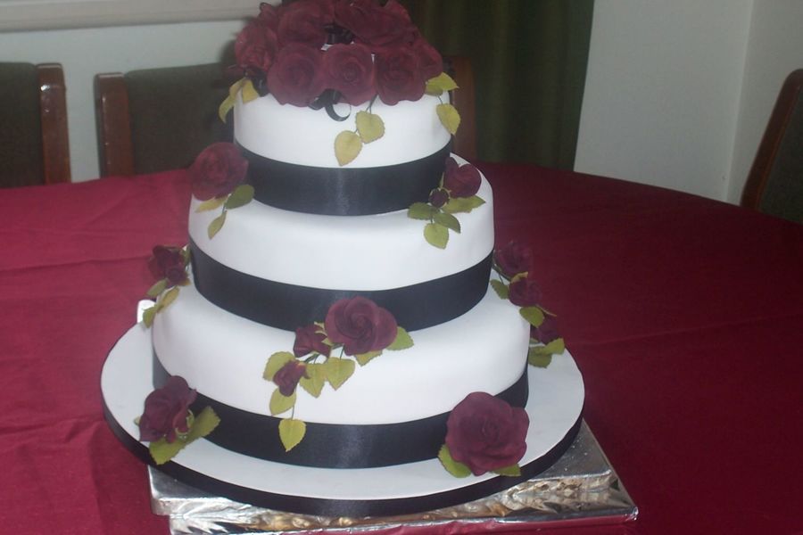 3 Tier Stacked Cake - CakeCentral.com