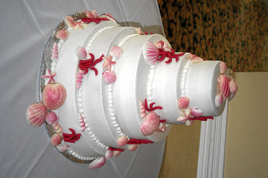 Seashell Wedding Cake - CakeCentral.com