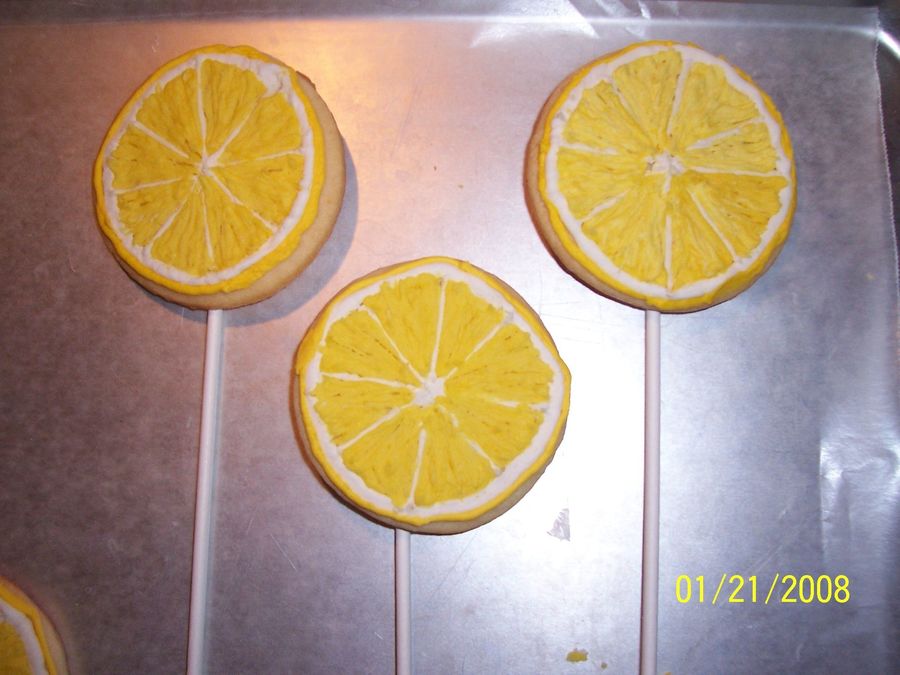 Lemon Slice Lollipop Cookies - CakeCentral.com