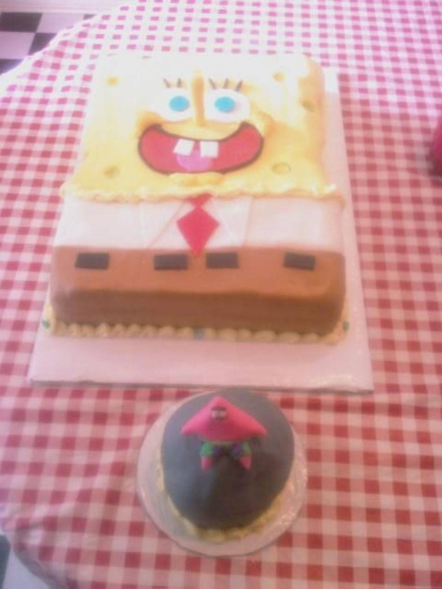 Spongebob And Patrick On His Rock Smash Cake - CakeCentral.com