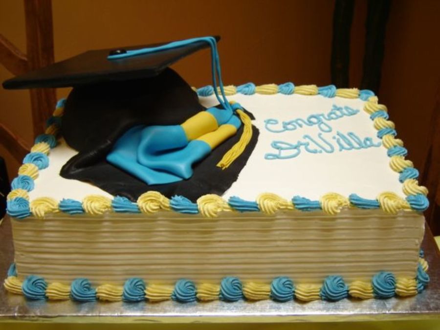 Hubby's Second Graduation Cake - CakeCentral.com