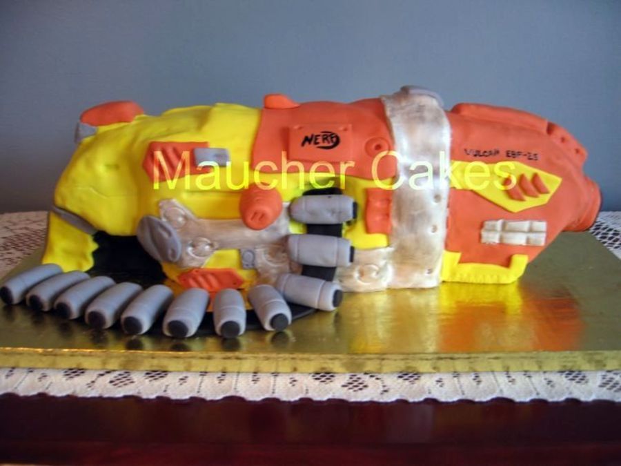 Nerf Machine Gun - CakeCentral.com