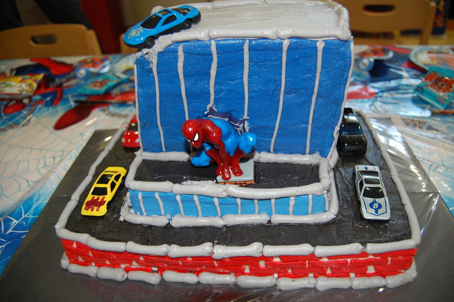 Spiderman Building Cake - CakeCentral.com