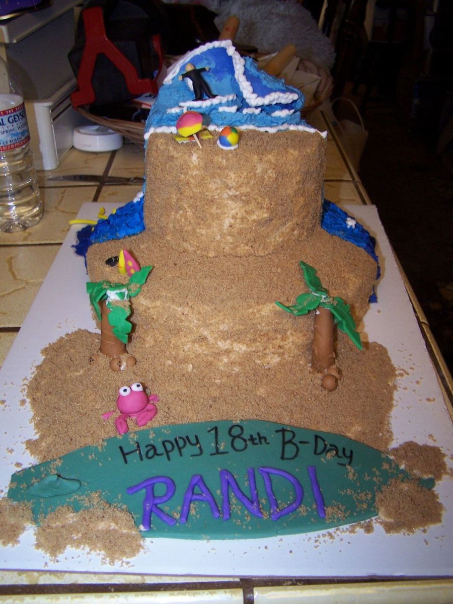 Randi's Beach Party Birthday Cake - CakeCentral.com