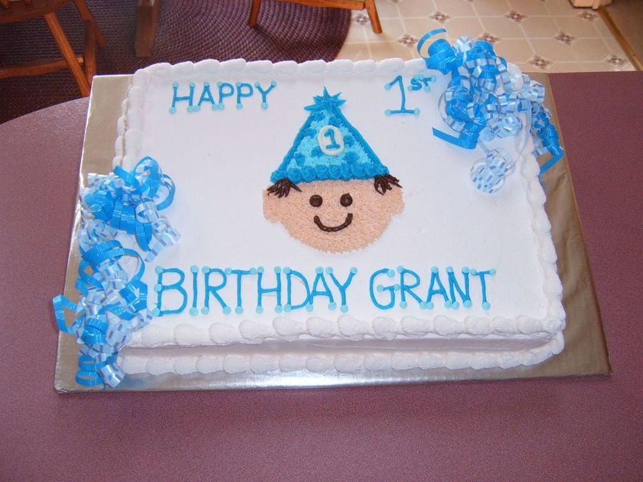 Easy First Birthday Cake - CakeCentral.com