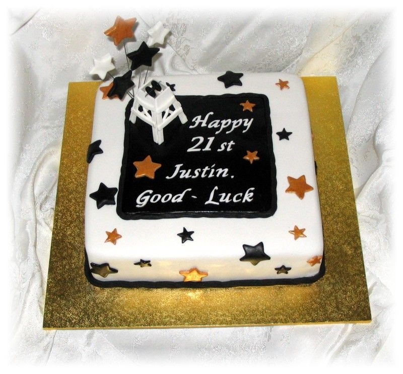 Black And Gold Stars - CakeCentral.com