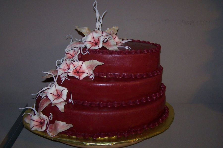 Crimson Wedding - CakeCentral.com