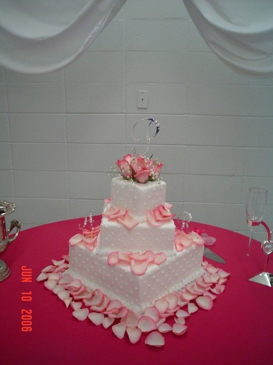 3 Tier Square Wedding Cake - CakeCentral.com