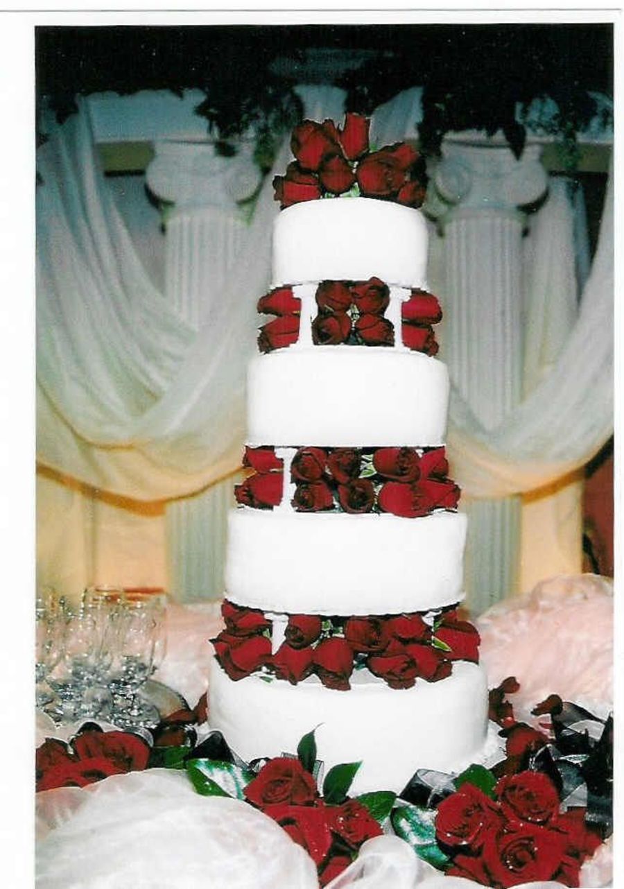 Real Roses - Wedding Cake - CakeCentral.com