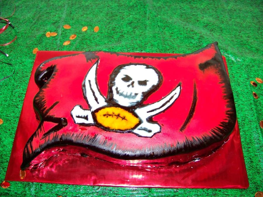 Buccaneers Flag Cake - CakeCentral.com
