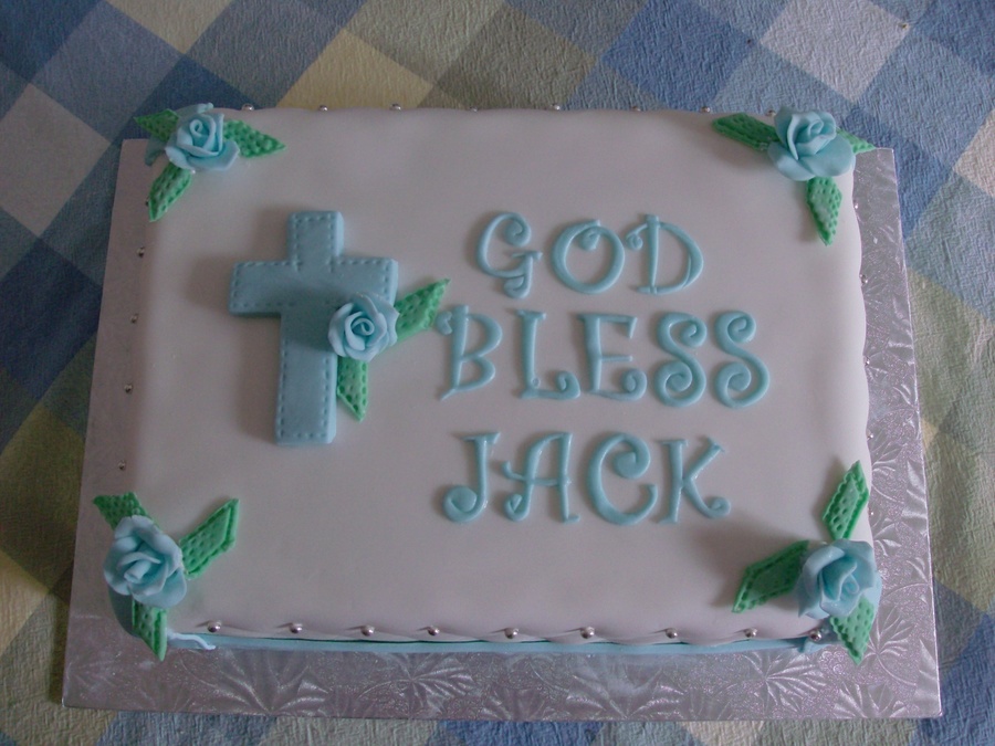 Boy Baptism Cake - CakeCentral.com