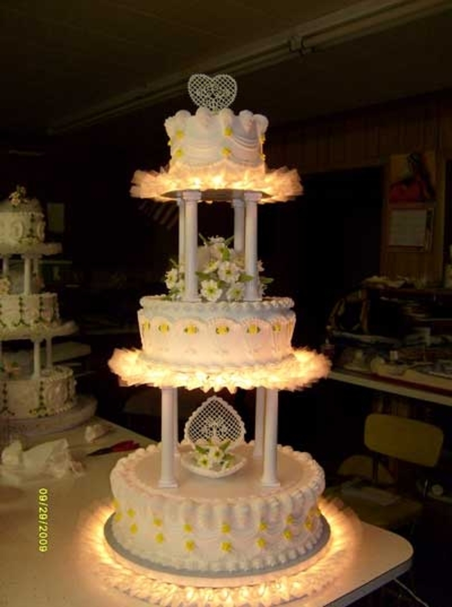 Lighted Wedding Cake - CakeCentral.com