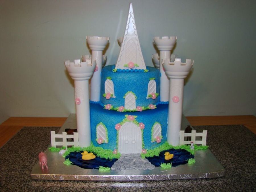 Blue Castle Cake - CakeCentral.com