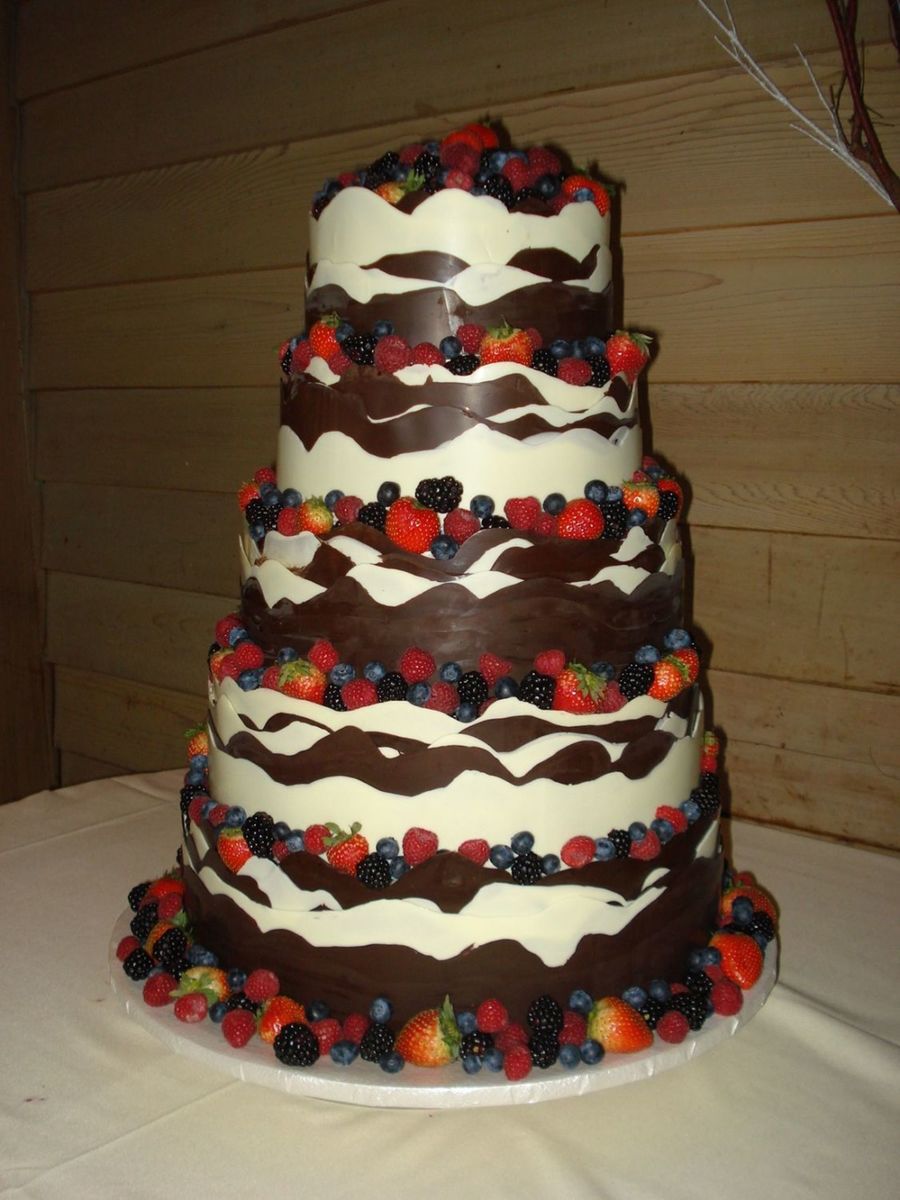Chocolate Wrap Wedding Cake - CakeCentral.com