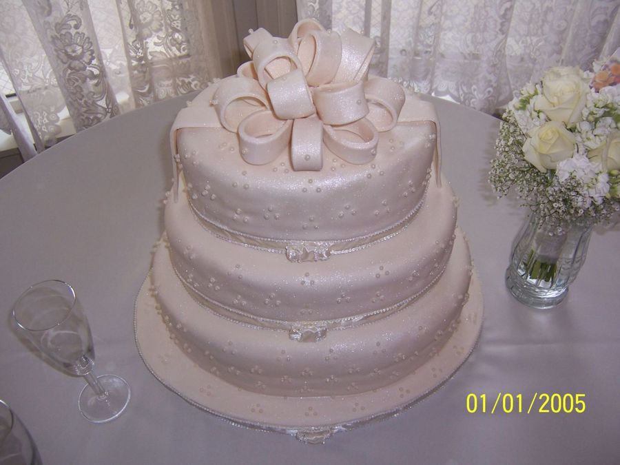 Oval Wedding Cake - CakeCentral.com
