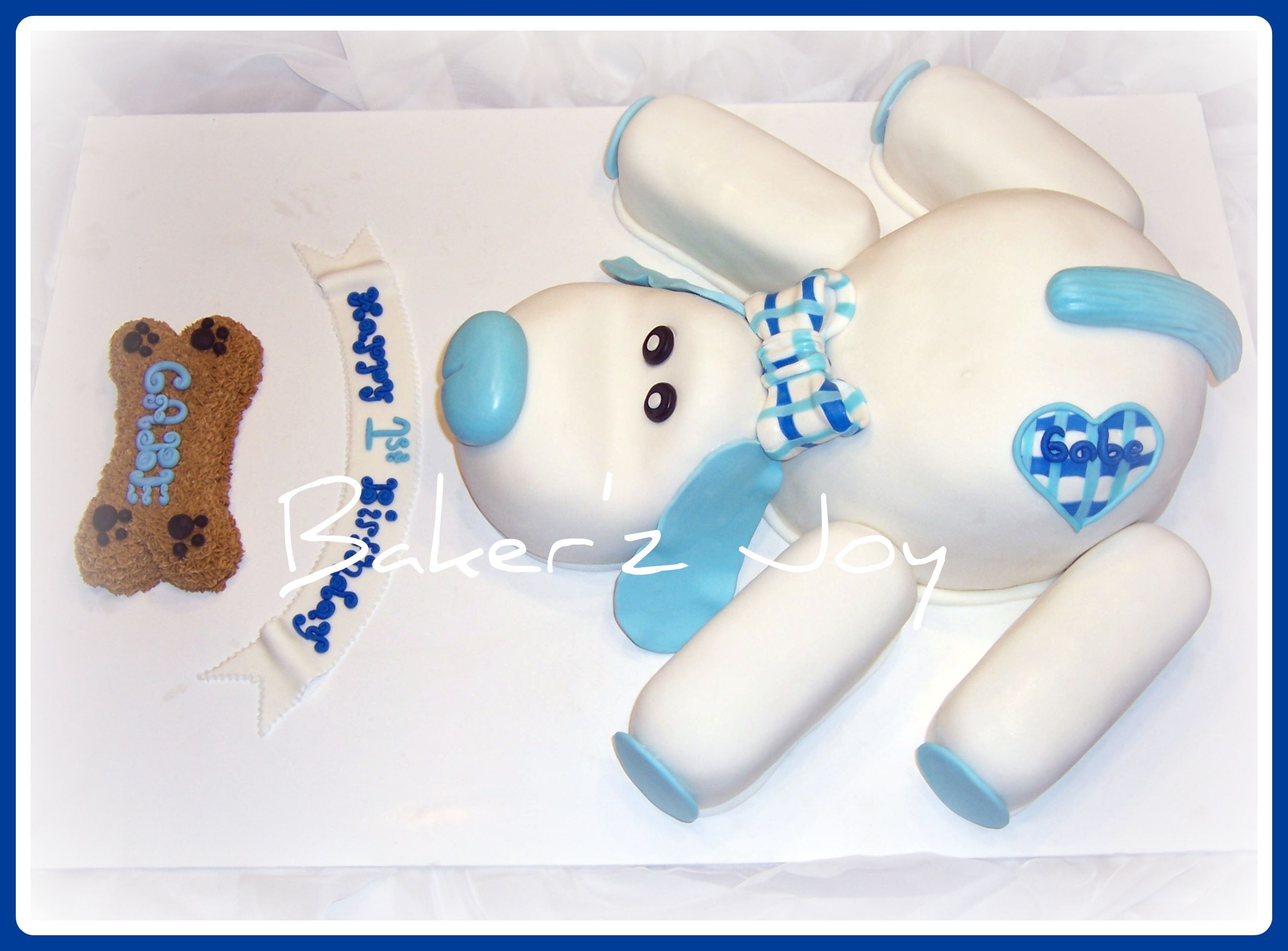 Dog Cake With Bone Smash Cake - CakeCentral.com