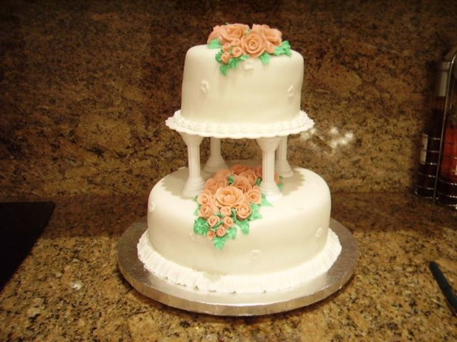 Practice Wedding Cake - CakeCentral.com