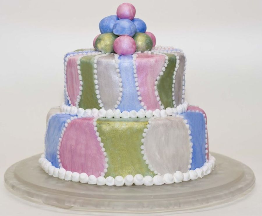 Painted Luster Dust Cake - CakeCentral.com