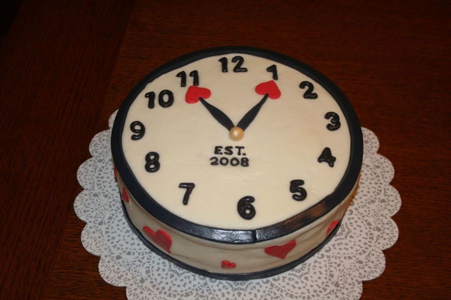 Around The Clock Bridal Shower Cake - CakeCentral.com