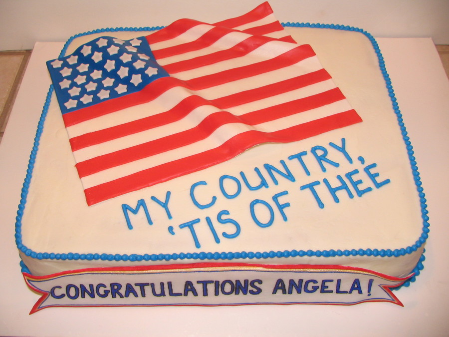 Citizenship Cake - CakeCentral.com