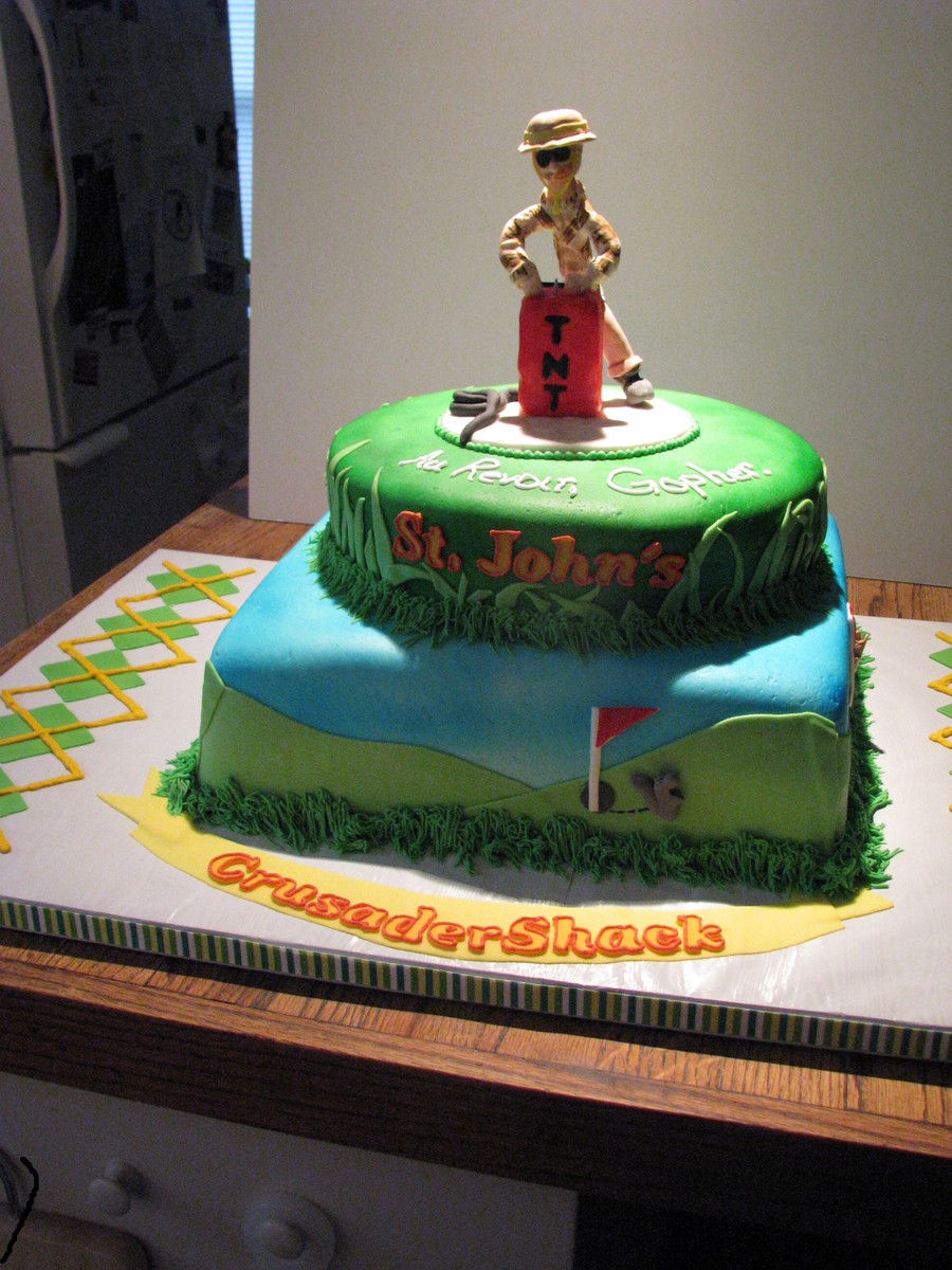 "caddyshack" Themed Tiered Cake - CakeCentral.com
