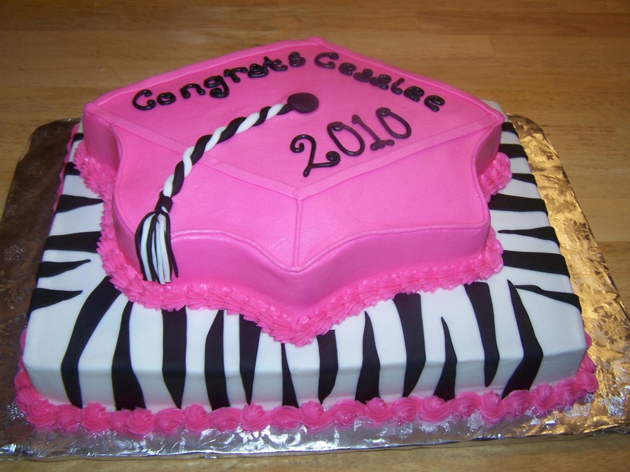 Zebra Graduation - CakeCentral.com