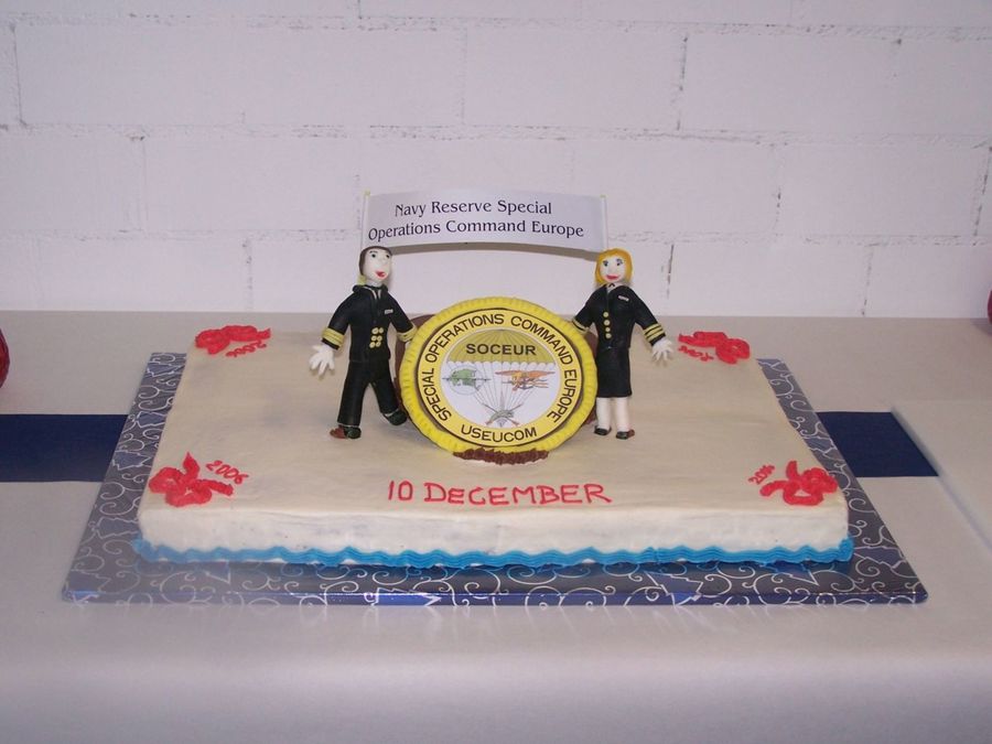 Navy Change Of Command Cake - CakeCentral.com