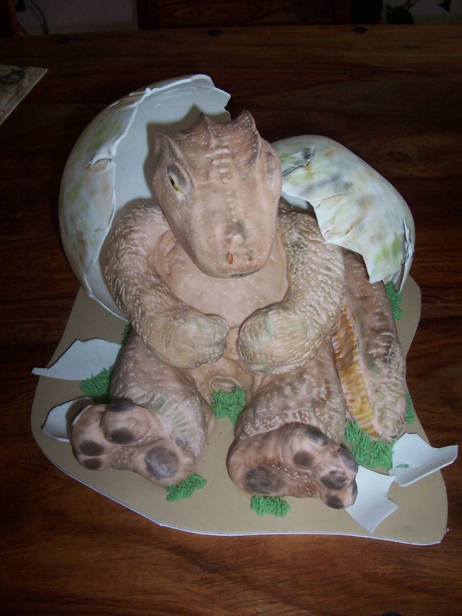Hatching Baby Dinosaur - CakeCentral.com