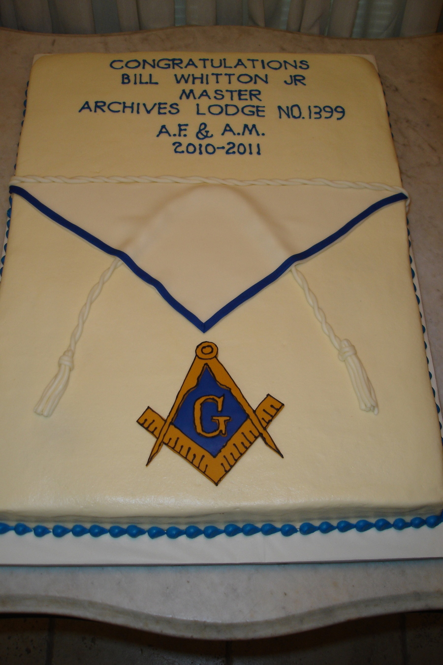 Masonic Installation - CakeCentral.com