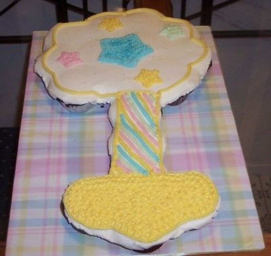 Baby Rattle Cupcake Cake - CakeCentral.com