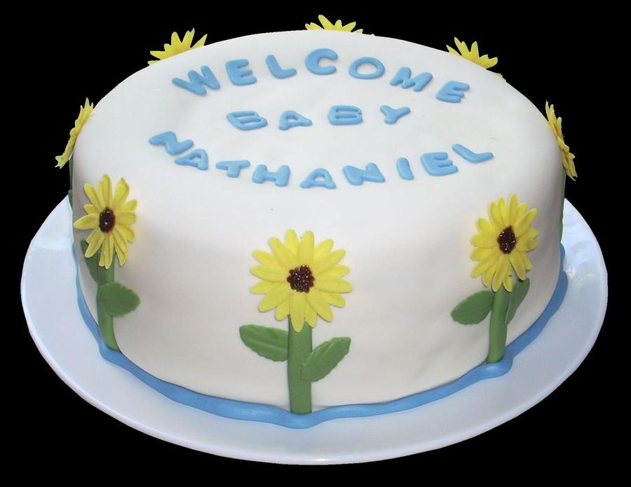Welcome Baby Sunflowers - CakeCentral.com