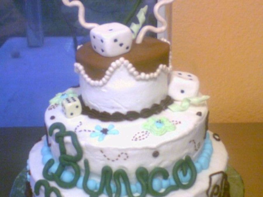 Close-Up Of Bunco Cake - CakeCentral.com